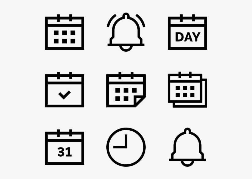 Time And Date Collection - Date Time Venue Icon - Free Transparent PNG ...