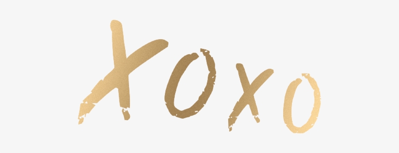 Xoxo Transparent Image - Gold Xoxo Png - Free Transparent PNG Download ...