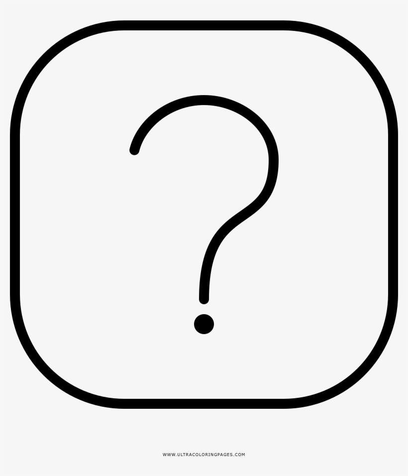 Dibujo De Signo De Interrogación Para Colorear - Line Art - Free ...