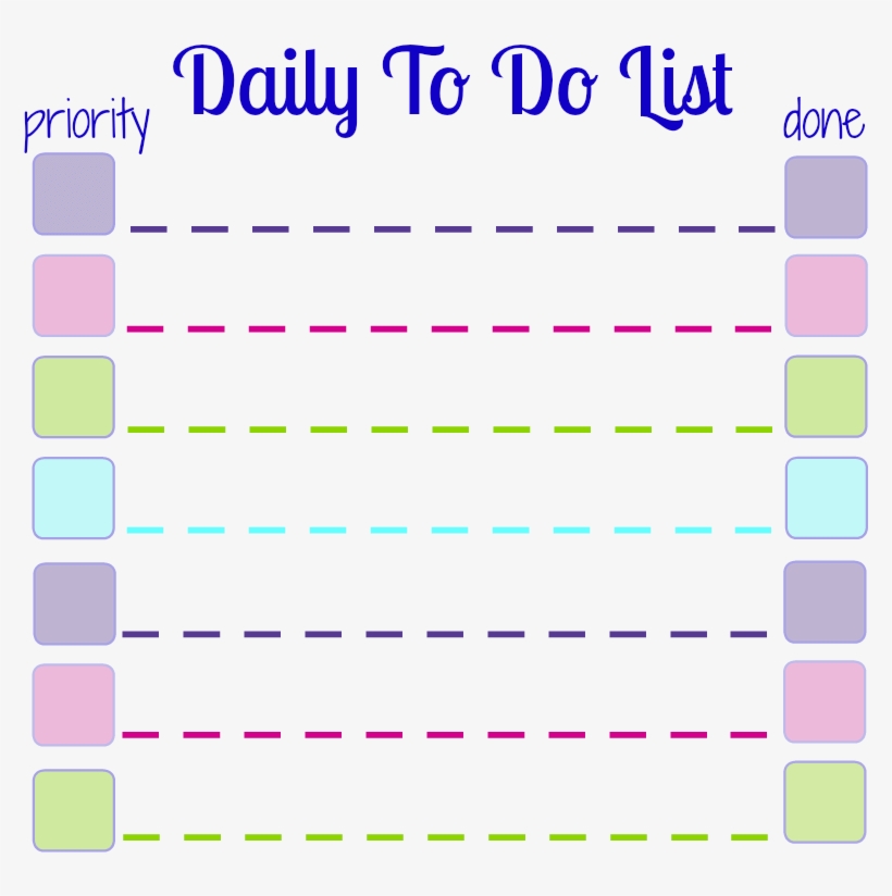 Make Your Own Daily To Do List Sticky Notes With This - Lavender - Free ...