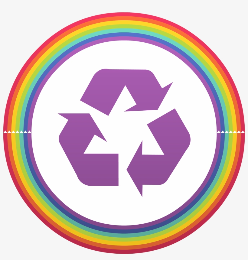 Rainbow Recycle Only Sign