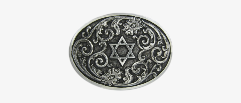 Sterling Silver Shape B Oval Buckle With Overlay Filligree - Circle ...