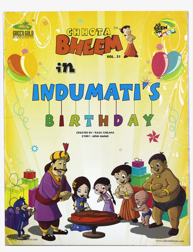 Chhota Bheem In Indumati's Birthday - Bheem Invitation Card For ...