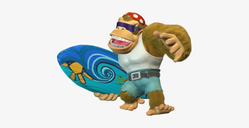 Funky Kong Surfboard - Funky Kong Smash Ultimate - Free Transparent PNG Download - PNGkey