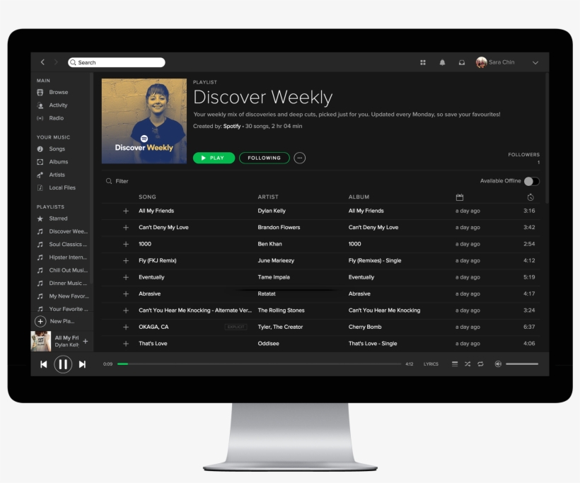 Spotify Computer Screen - Free Transparent PNG Download - PNGkey
