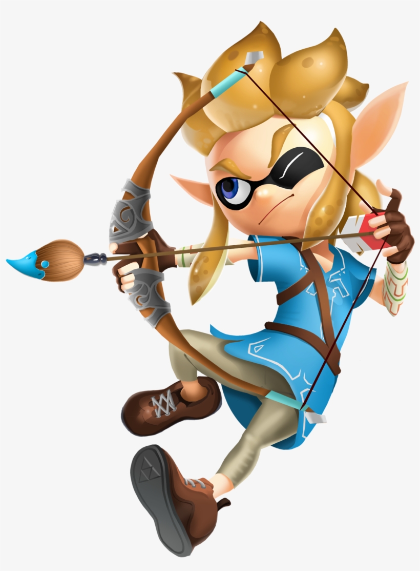 Splatoon Inkling Link Zelda Breathofthewild Breath - Breath Of The Wild ...