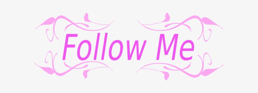 Follow Cliparts - Follow Me Pink Png - Free Transparent PNG Download ...