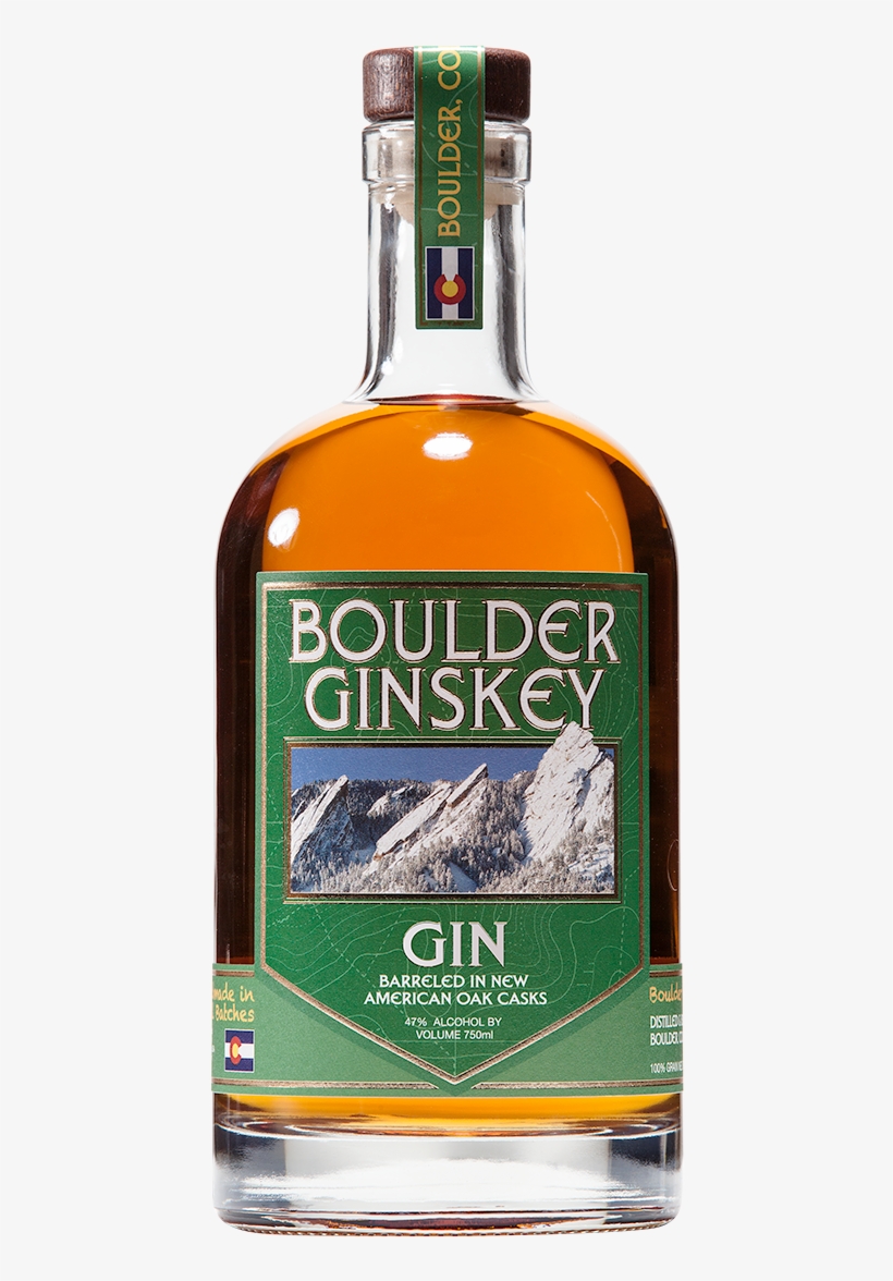 Boulder Ginskey Barrel Aged Gin - Roundhouse Spirits Barrel Aged Gin - Free Transparent PNG ...