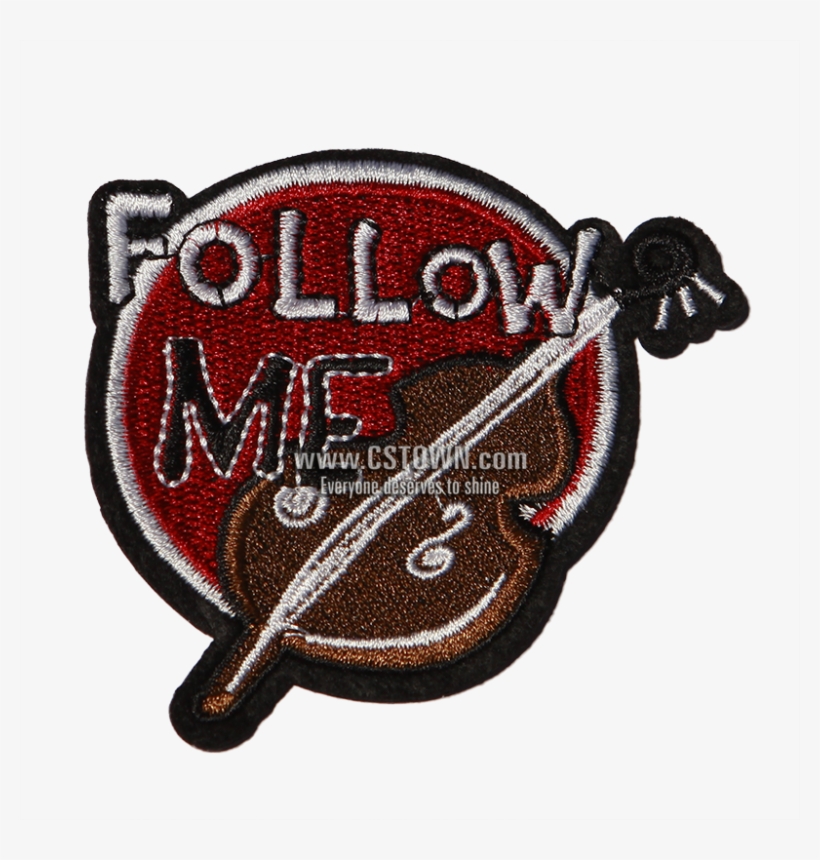 Vintage Follow Me Embroidered Patch - Embroidery - Free Transparent PNG ...