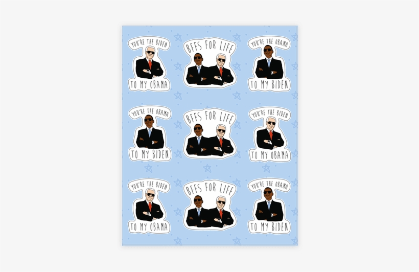 Obama And Biden Bffs Sticker Sheet Sticker/decal Sheet - Barack Obama ...