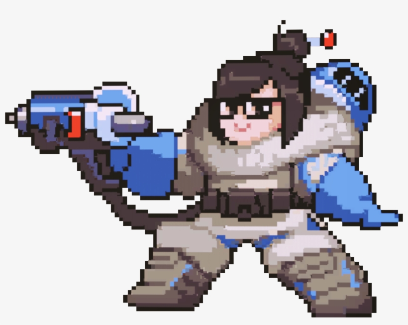 Overwatch Mei Pixel Spray Free Transparent Png Download Pngkey