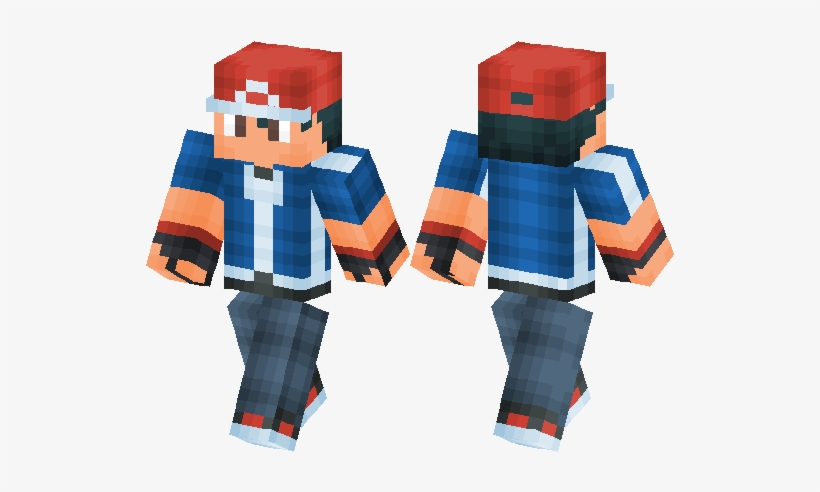 Pokemon Trainer Minecraft Skin - Free Transparent PNG Download - PNGkey