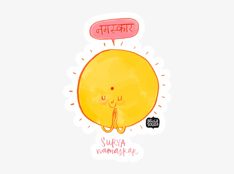 Surya Namaskar Sticker - Illustration - Free Transparent PNG Download ...