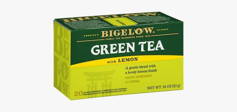 Bigelow Green Tea With Lemon - Free Transparent PNG Download - PNGkey