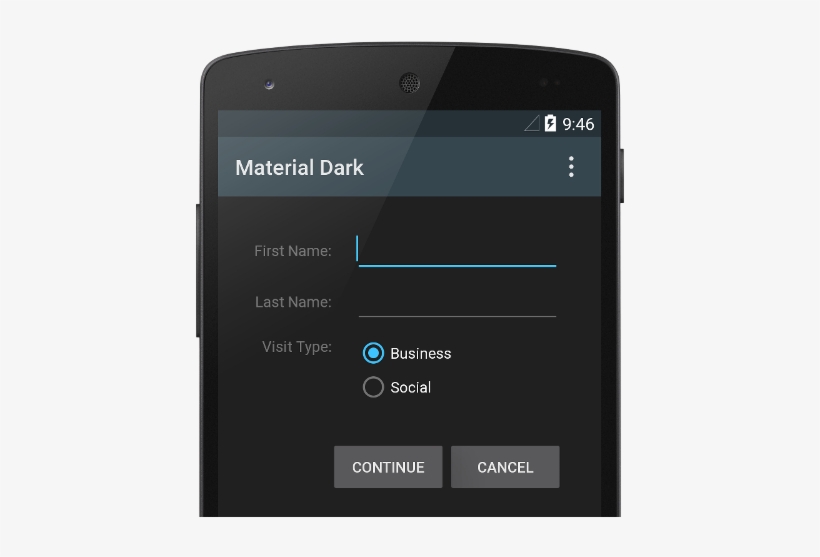 Material Theme And Widgets - Android Material Design Dark Theme - Free Transparent PNG Download ...