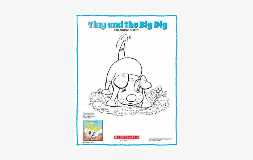 Tiny And The Big Dig Coloring Sheet - Scienceflix - Free Transparent ...
