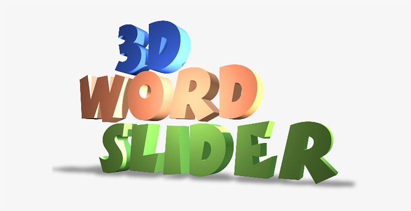 3d Word Slider Logo - Graphic Design - Free Transparent PNG Download ...