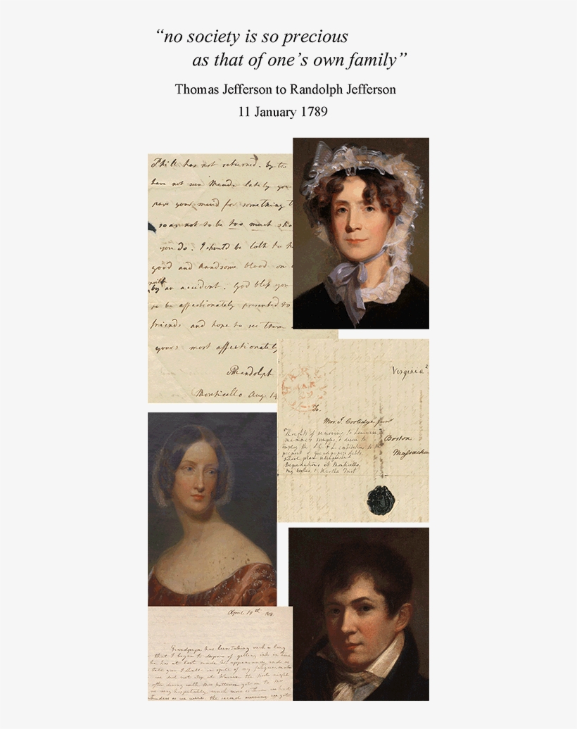 Mosaic Image Of Portraits And Handwritten Letters - Martha Jefferson ...