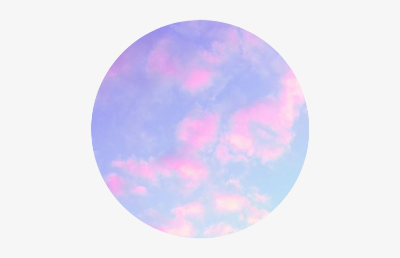 Clouds Pink Blue Purple Circle Shape Kpop Pastel Png - Blue - Free ...