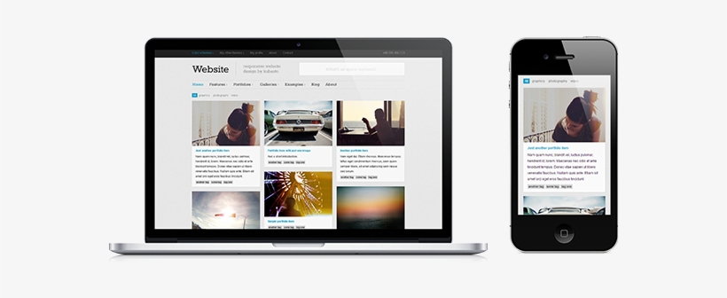Desktop & Mobile - Desktop And Mobile Template - Free Transparent PNG ...