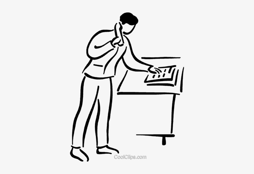 Man Making A Phone Call Royalty Free Vector Clip Art - Man Making A ...