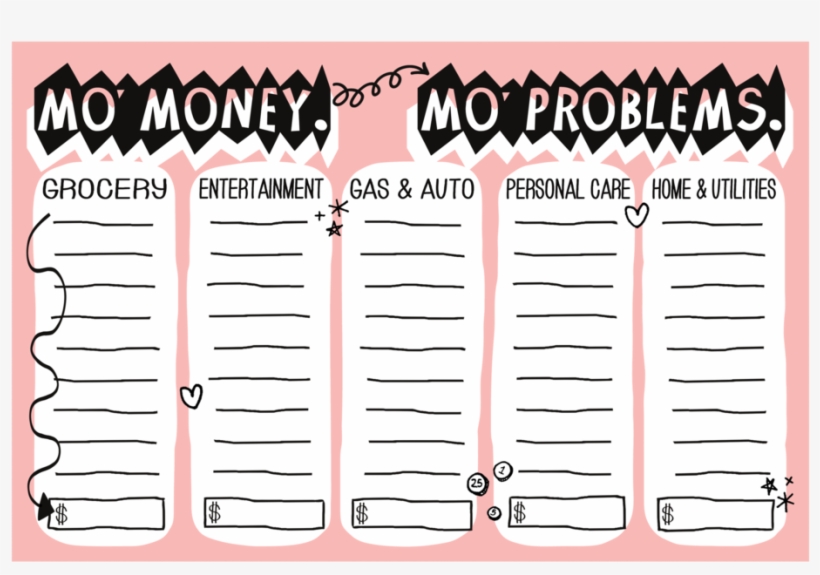Mo Money Mo Problems Notepad - Free Transparent PNG Download - PNGkey