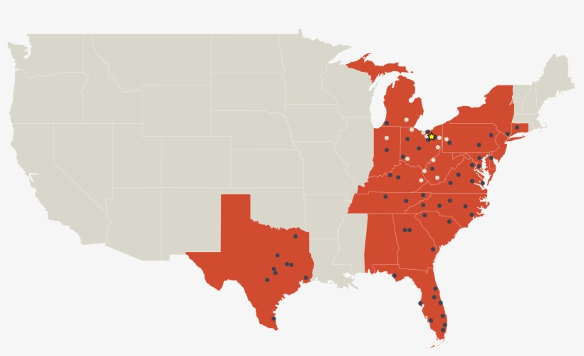 Awp Territory Us Map W Dots - Free Transparent PNG Download - PNGkey