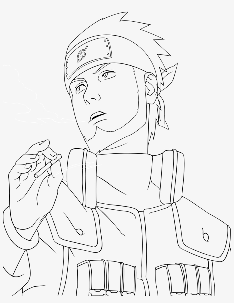 Hokage Coloring Pages Naruto Sage Mode Drawing Hd Png