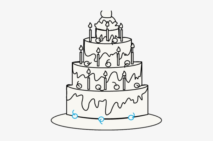 Drawn Cake Line - Drawing - Free Transparent PNG Download - PNGkey