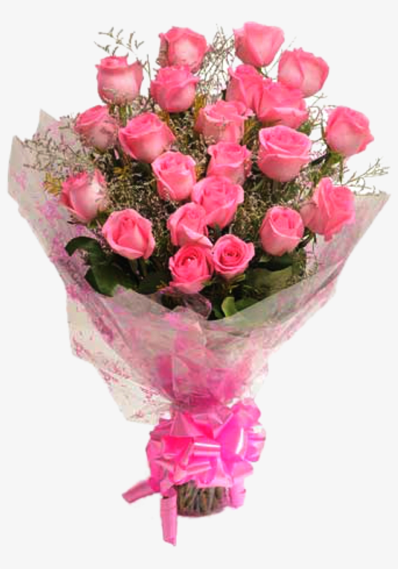Bunch Of 20 Pink Roses Myflowergift - Good Morning New Pink Roses ...