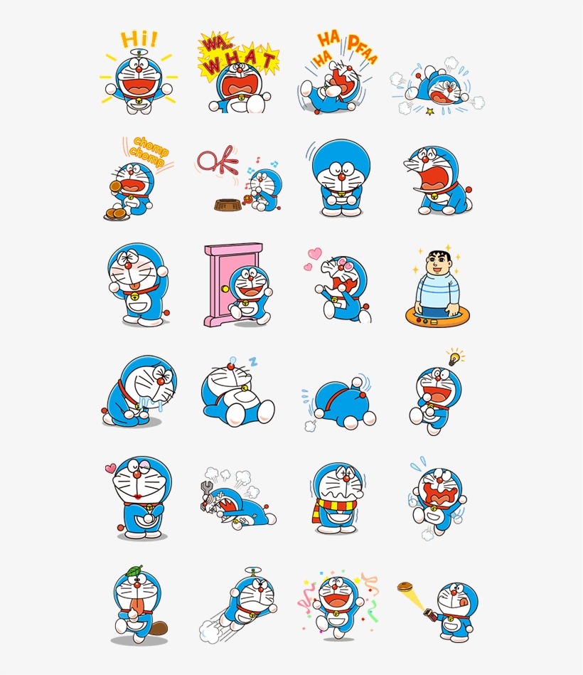 Doraemon Stickers Line - Free Transparent PNG Download - PNGkey