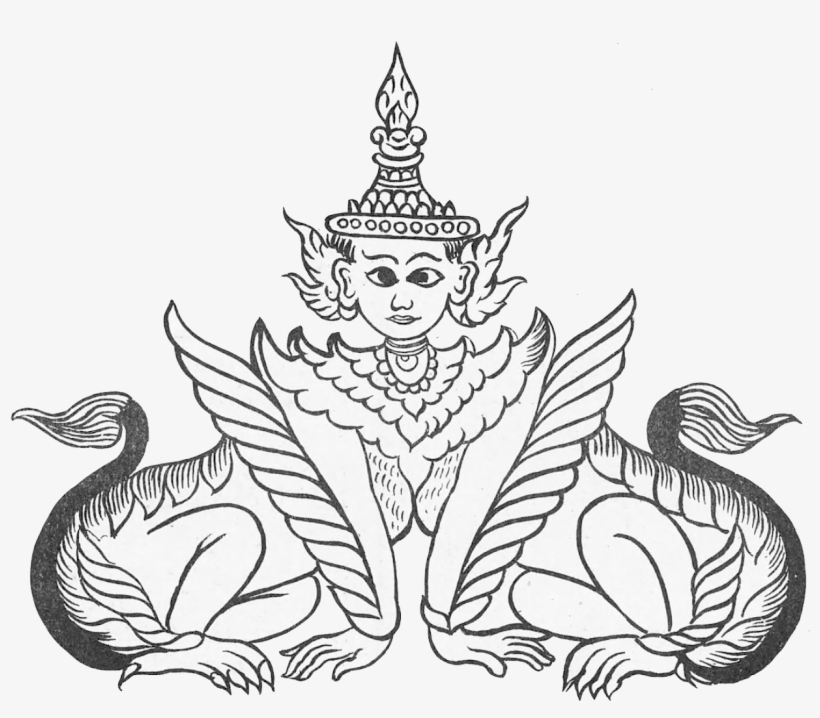 Manussiha In Burmese Representation - Burmese Arts Drawing - Free ...