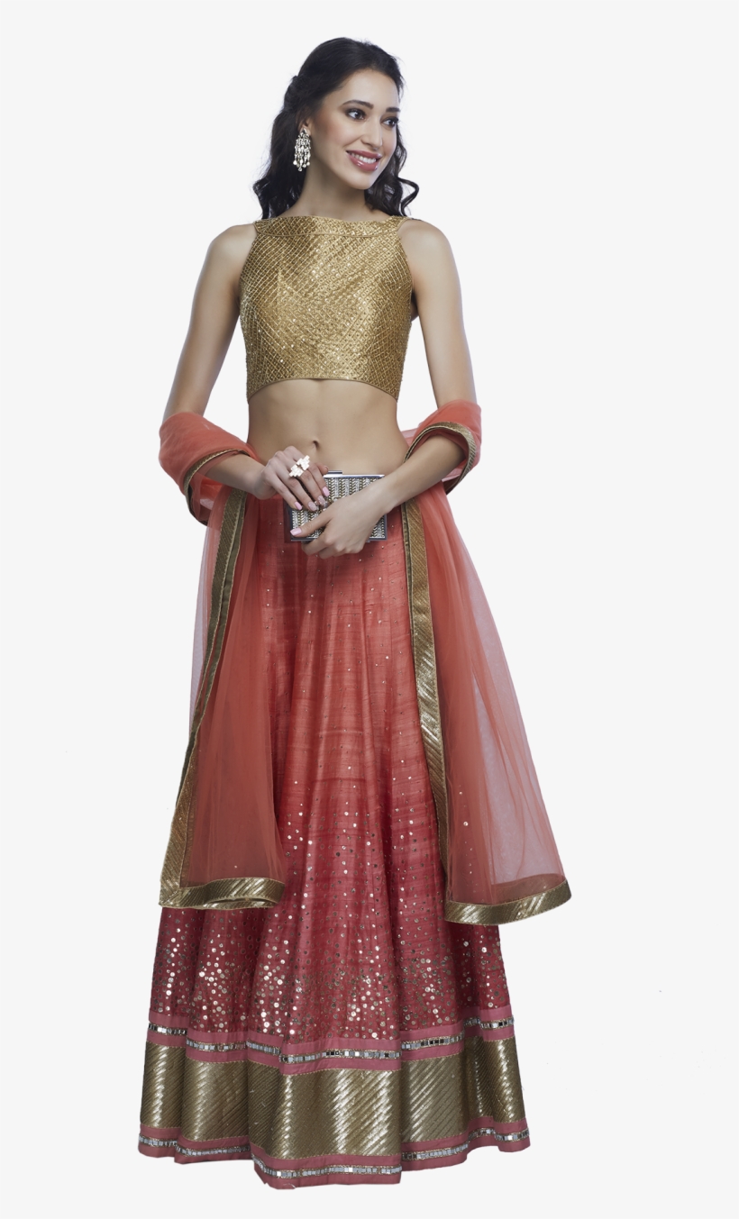 Peach Lehenga Set - Choli - Free Transparent PNG Download - PNGkey