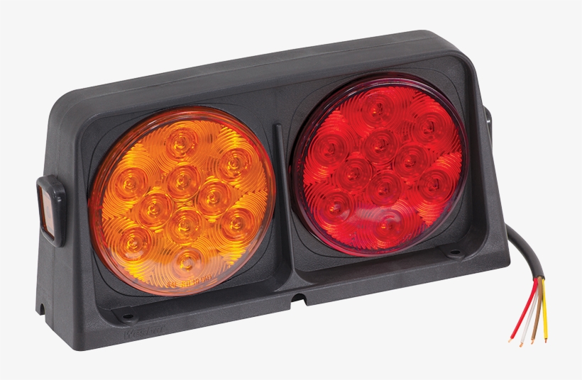 Dual Lh Led Ag Light W/4 Wire Lens Rear-amber/red Front - Wesbar 54003 ...