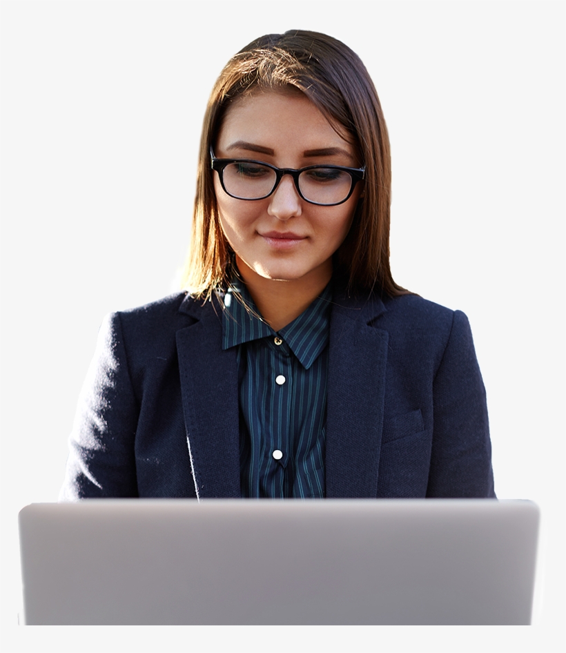 Girl Working In The Laptop - Student - Free Transparent PNG Download ...