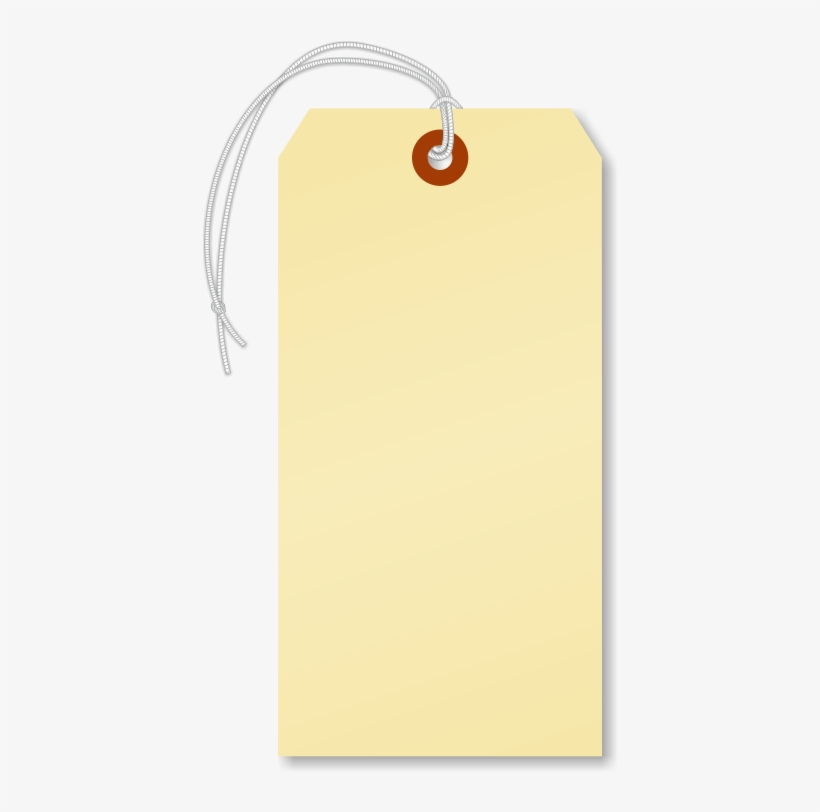 Blank Manila Cardstock Tag With Elastic - Manila Tag Png - Free ...