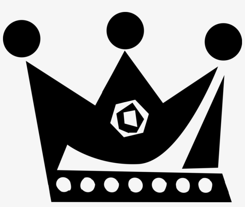 Vector Illustration Of Crown Symbolic Monarch Or Royalty - Emblem ...