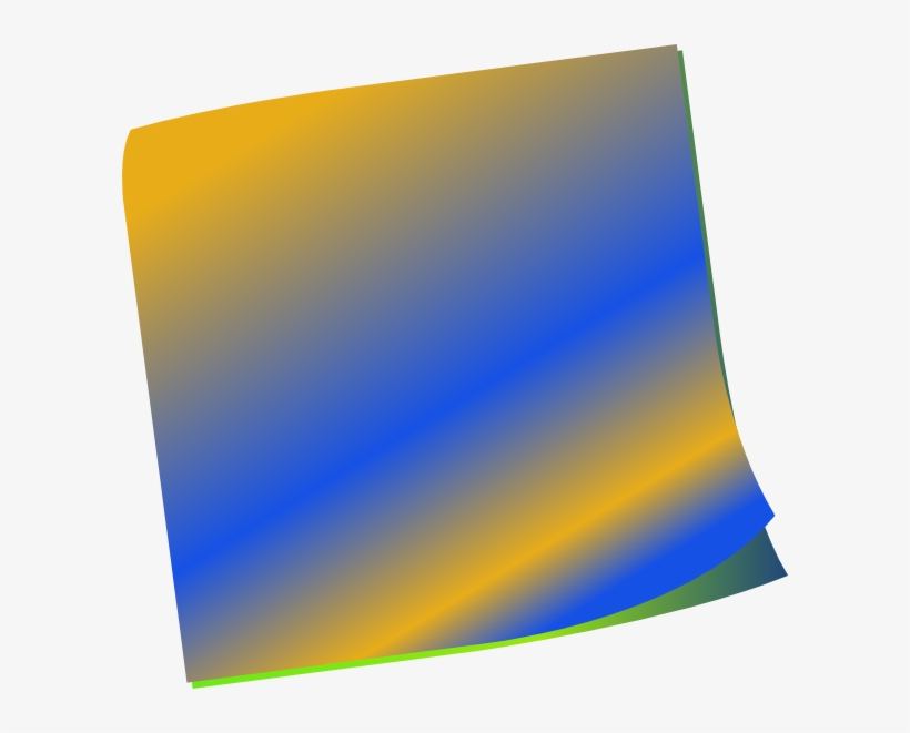 Shaded Blue Orange Sticky Note Svg Clip Arts 600 X - Free Transparent ...