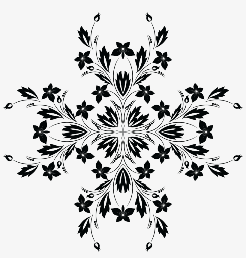 Flower Vines Png Black And White - Free Transparent PNG Download - PNGkey