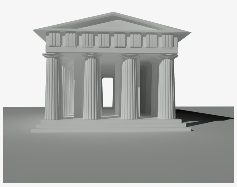 Pictures - Simple Roman Temple 3d - Free Transparent PNG Download - PNGkey