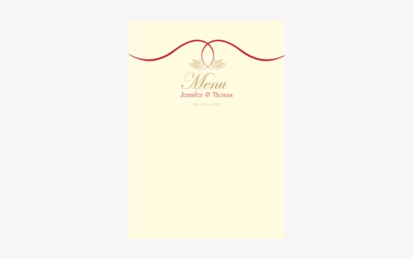 Classic Swan Swirl Menu - Menu Card Design Png - Free Transparent PNG ...