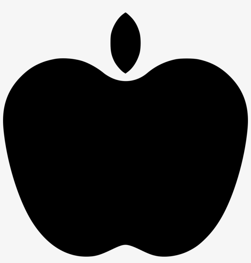 Apple Clipart Icon - Black Apple Clip Art - Free Transparent PNG ...