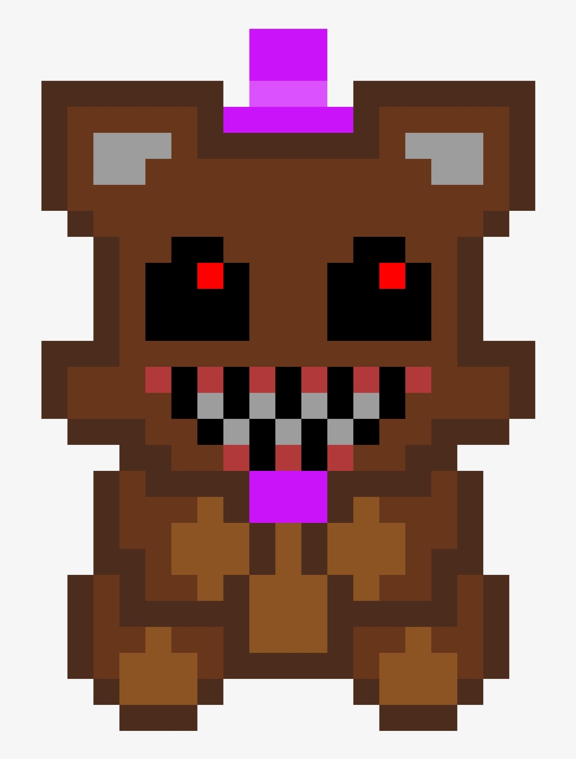 Nightmare Freddy - Fnaf Foxy Pixel Art - Free Transparent PNG Download ...