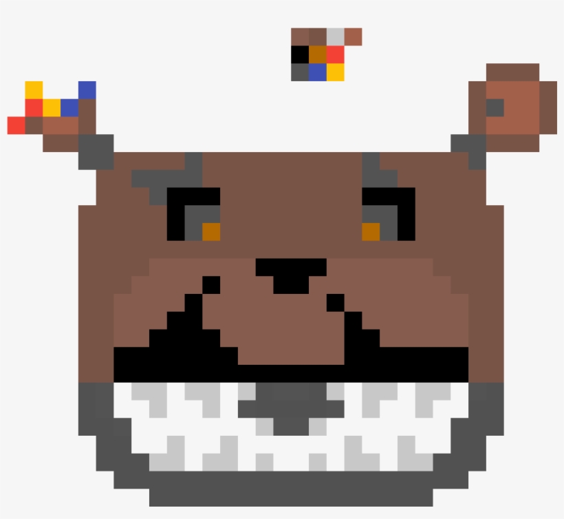 Pixel Nightmare Freddy Head - Bracelet - Free Transparent PNG Download ...