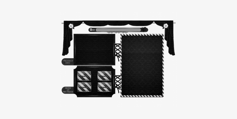 Pretty In Black Product Page - Imvu Homepage Layouts Png - Free ...