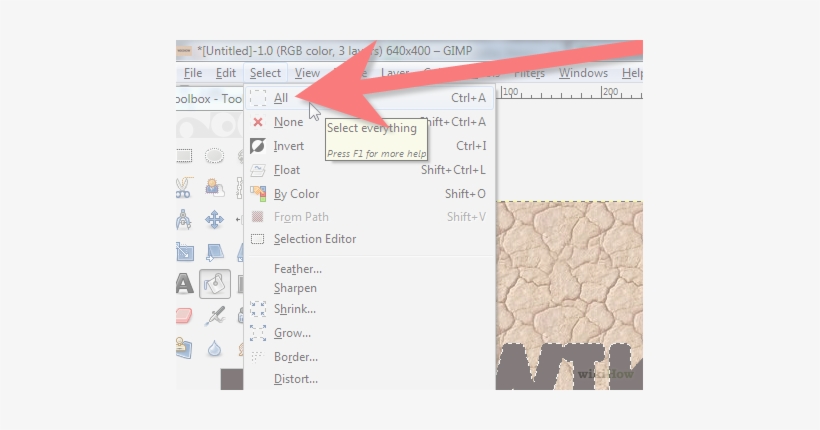 Image Titled Make Pop Out Text Using Gimp Step 12 - Dried Mud Pattern ...