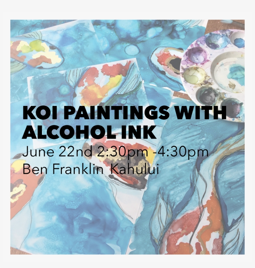 Koi Paintings With Alcohol Ink - Free Transparent PNG Download - PNGkey