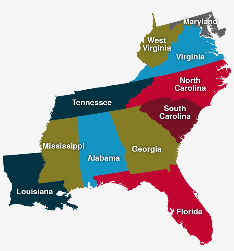 Service Area - Map Of Maryland To Florida - Free Transparent PNG ...