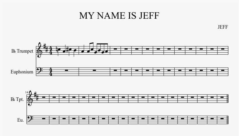 My Name Is Jeff Sheet Music Composed By Jeff 1 Of 1 - Twinkle Twinkle ...