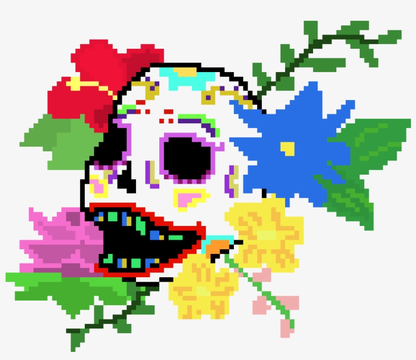 Day Of The Dead - Pixel Art - Free Transparent PNG Download - PNGkey